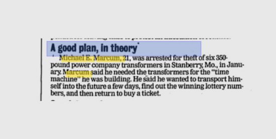 Mike Marcum, the man who worked on a "time machine" and mysteriously ...